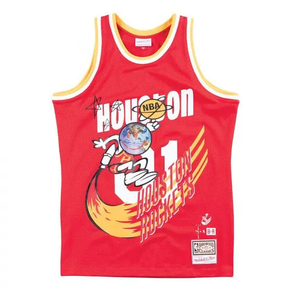 TRAVIS SCOTT X Br X Mitchell & Ness Rockets Jersey