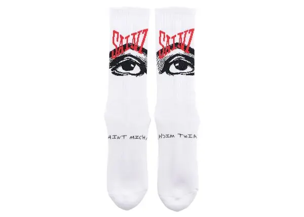 SAINT MXXXXXX Eye Socks - White