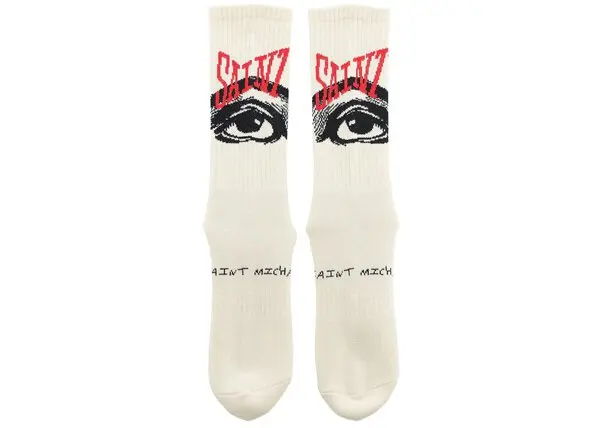 SAINT MXXXXXX Eye Socks - Ecru