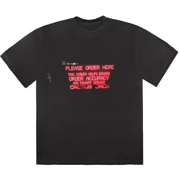 TRAVIS SCOTT X Mcdonald's Order Here T-shirt - Black