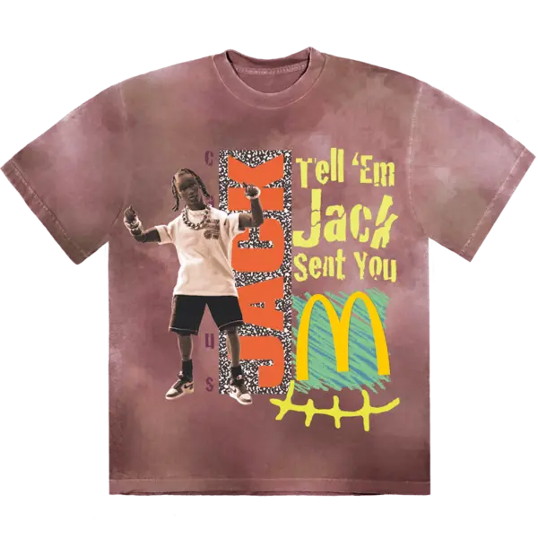 TRAVIS SCOTT X Mcdonald's Jack Smile Ii T-shirt - Berry