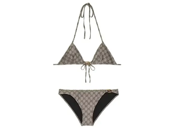 Gucci Gg Stretch Jersey Bikini - Beige