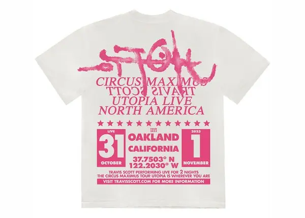 TRAVIS SCOTT Utopia Is In Oakland T-shirt - White