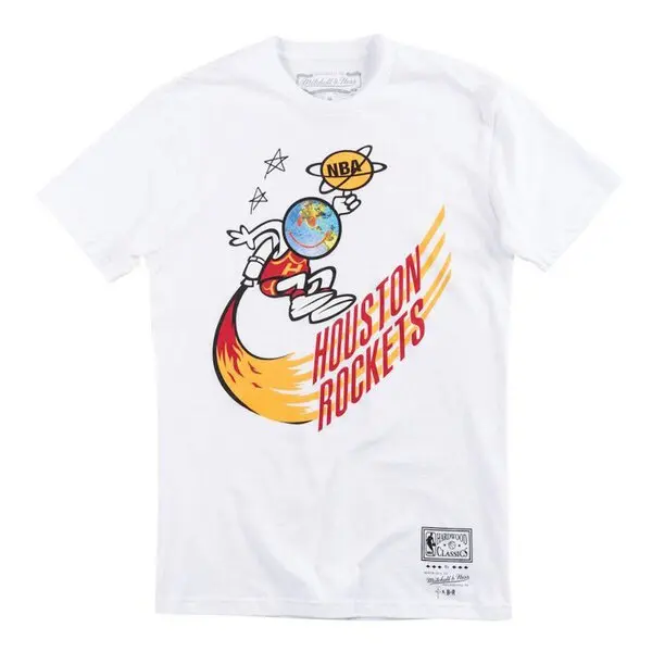 TRAVIS SCOTT X Br X Mitchell & Ness Rockets Tee Shirt - White