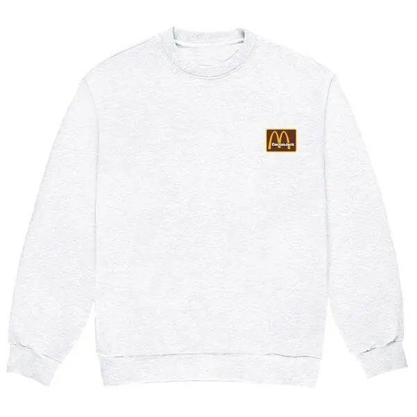 TRAVIS SCOTT X Mcdonald's Staff Inv Crewneck Sweatshirt White - Ash Grey