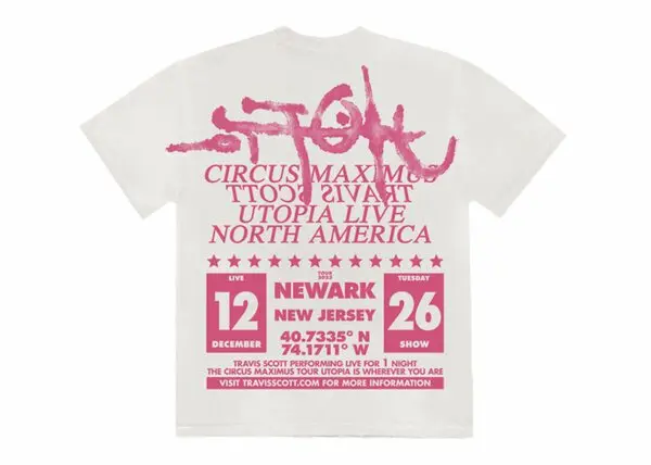 TRAVIS SCOTT Utopia Is In Newark Tee Shirt - White