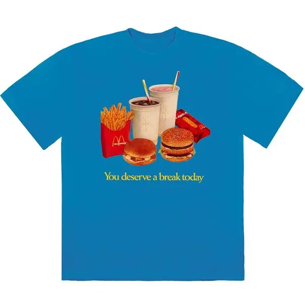 TRAVIS SCOTT X Mcdonald's Deserve A Break Iii T-shirt - Blue