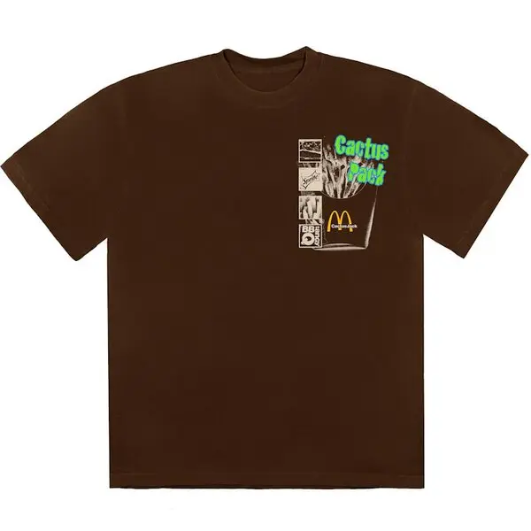 TRAVIS SCOTT X Mcdonald's Cactus Pack Vintage Promo T-shirt - Brown