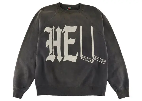 SAINT MXXXXXX X Denim Tears Hell Sweatshirt - Vintage Black