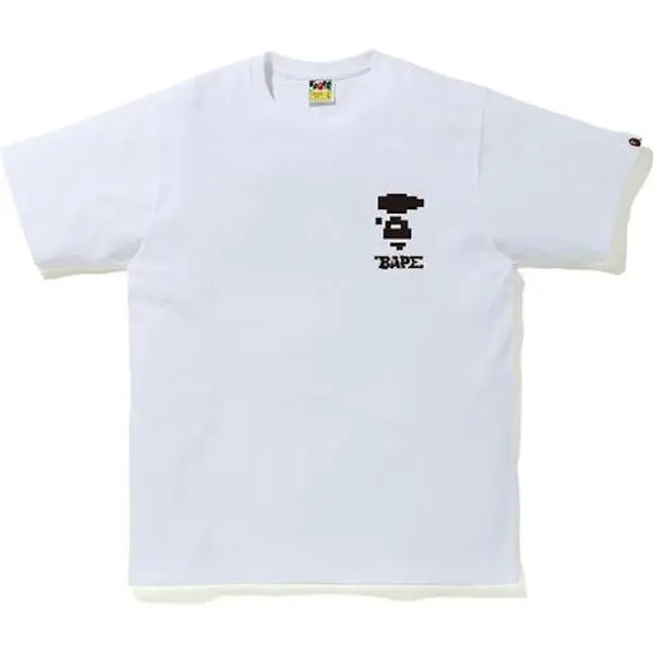 A BATHING APE Digital Camo Tee Shirt - White/black