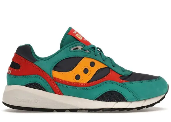 Saucony Shadow 6000 Changing Tides Sneakers - Teal/ Navy Blue/orange