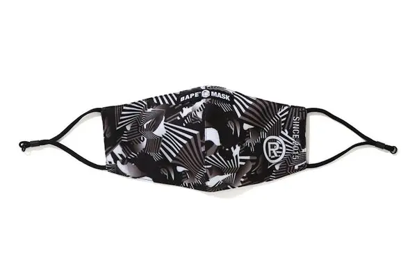 A BATHING APE Dazzle Camo Mask - Black