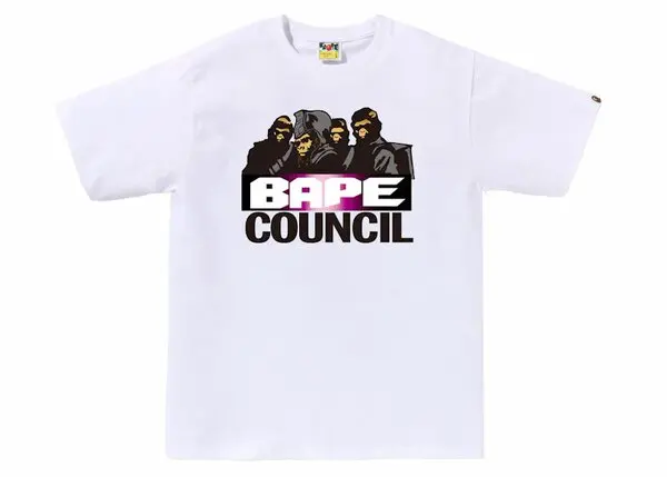 A BATHING APE Council Tee Shirt - White