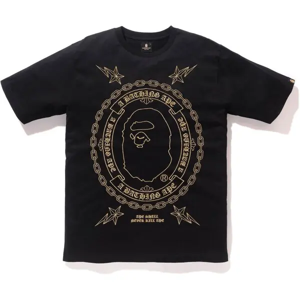 A BATHING APE Embroidery Tee Shirt - Black