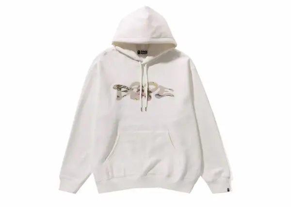 A BATHING APE Gobelin Patch Pullover Hoodie - Ivory