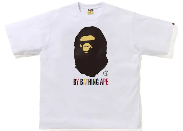 A BATHING APE Colors Relaxed Fit Tee Shirt - White