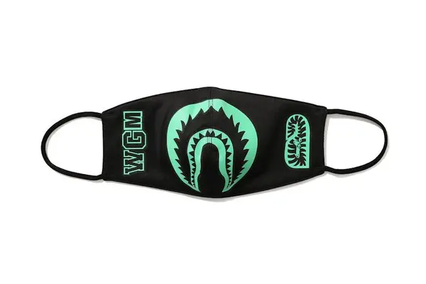 A BATHING APE Glow In The Dark Shark Mask - Black