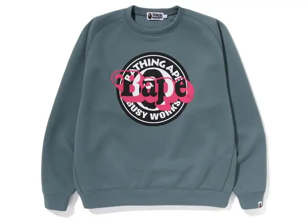 A BATHING APE Double Knit Sta Relaxed Fit Crewneck Sweatshirt