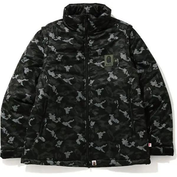 A BATHING APE Digital Camo Detachable Padded Jacket