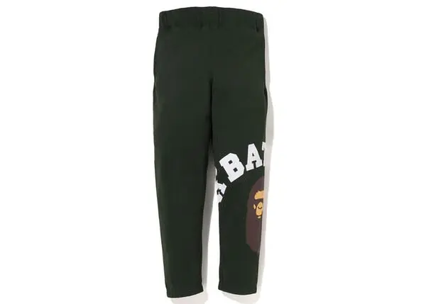 A BATHING APE Giant College Sweatpants - Olive Drab