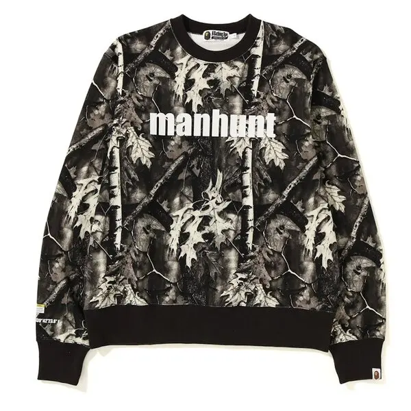 A BATHING APE Forest Camo Crewneck Sweatshirt