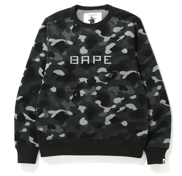 A BATHING APE Gradation Camo Wide Crewneck Sweatshirt