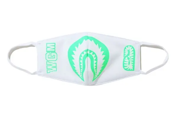 A BATHING APE Glow In The Dark Shark Mask - White
