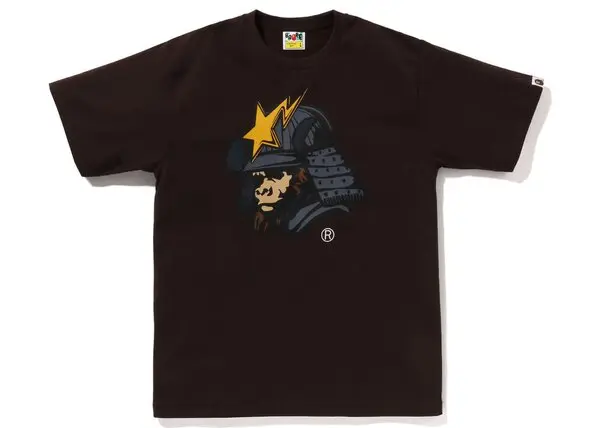 A Bathing Ape General Kabuto Tee - Brown | Editorialist