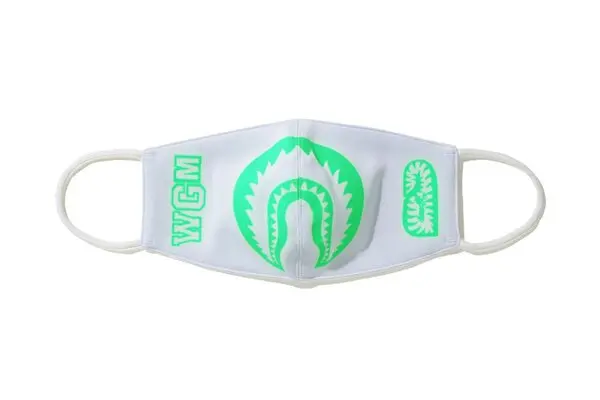 A BATHING APE Glow In The Dark Shark Mask - White