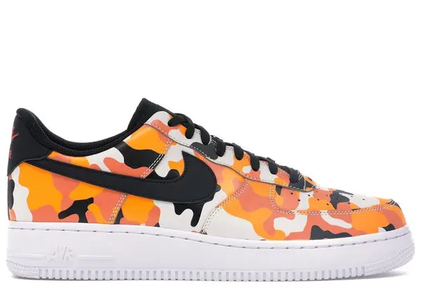 Nike Air Force 1 Low Camo Sneakers - Team Orange/black