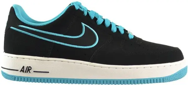 Nike Air Force 1 Low Sneakers - Black/turquoise Blue