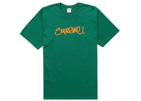 Supreme Handstyle Tee Shirt - Light Pine