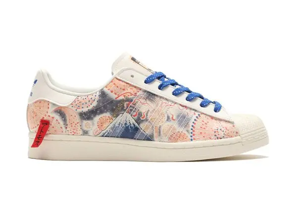 Adidas Superstar Atmos Mt. Fuji Sneakers - White/multicolor
