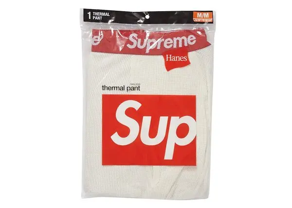 Supreme Hanes Thermal Pant - Natural