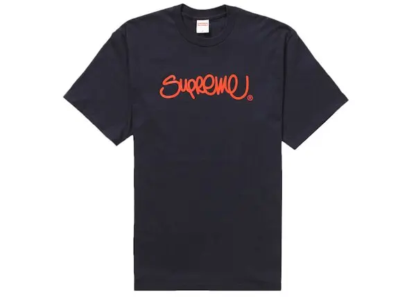 Supreme Handstyle Tee Shirt - Navy Blue