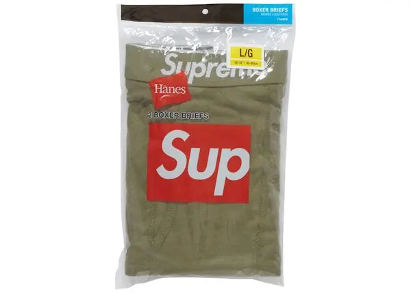 Supreme Hanes Boxer Briefs - Olive