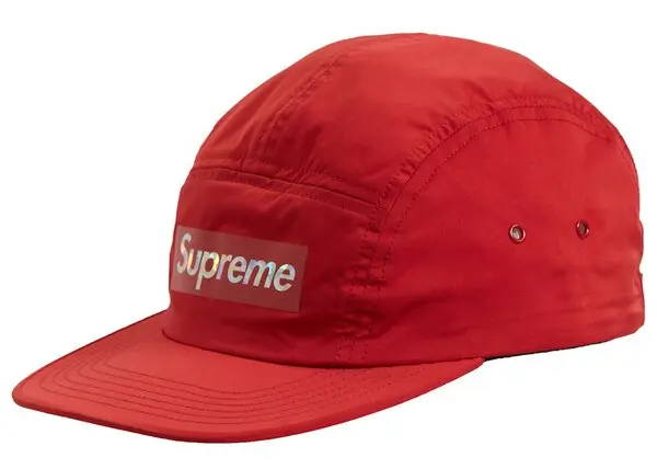 Supreme Holographic Logo Camp Cap - Red