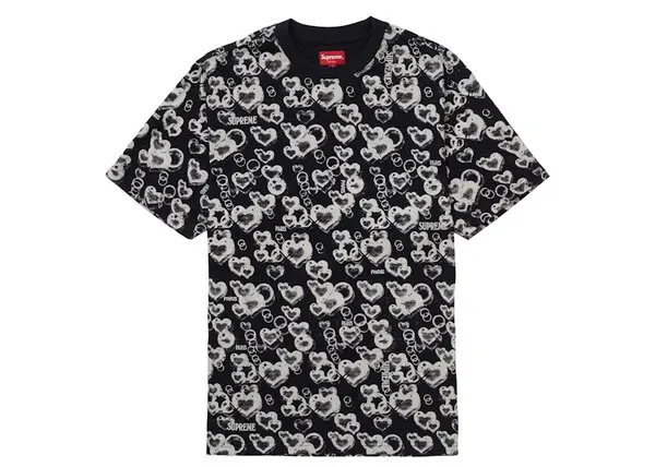 Supreme Hearts Short Sleeve Top - Black