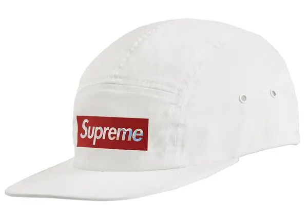 Supreme Holographic Logo Camp Cap - White