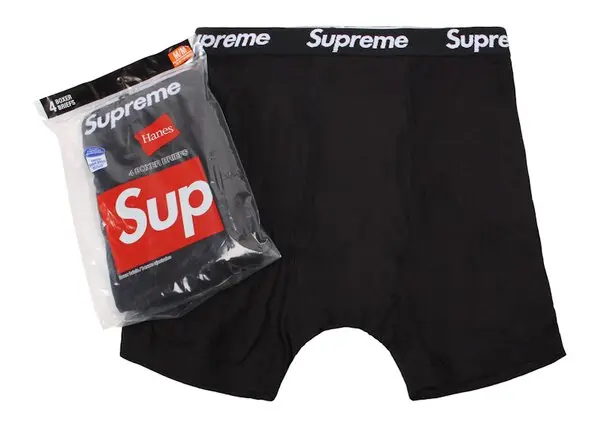 Supreme Hanes Boxer Briefs - Black