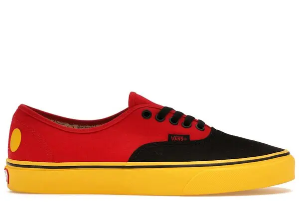 VANS Authentic Disney Mickey Mouse Sneakers - Red/yellow