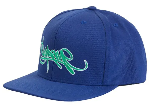 Supreme Handstyle 6-panel Cap - Blue