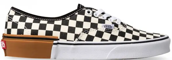VANS Authentic Lace-up Sneakers - Checkerboard/white