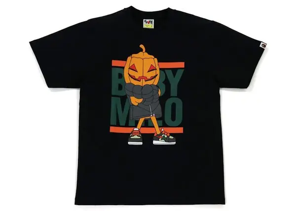 A BATHING APE Halloween Baby Milo Tee Shirt - Black