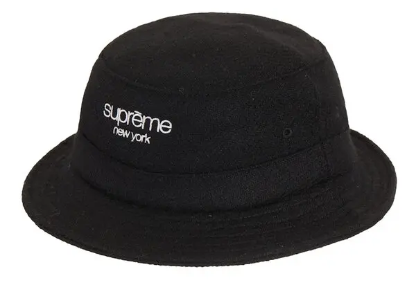 Supreme Harris Tweed Classic Logo Crusher Hat - Black