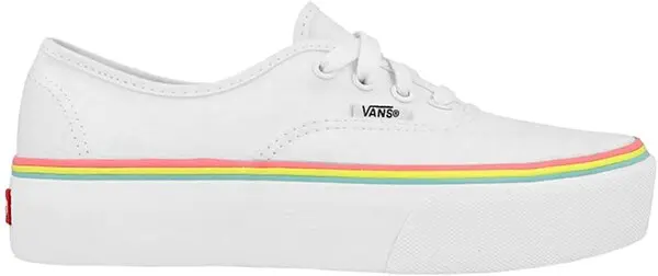 VANS Authentic Platform 2.0 Rainbow Foxing - White