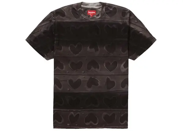 Supreme Hearts Dyed Short Sleeve Top - Black