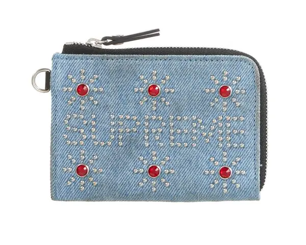 Supreme Hollywood Trading Company Studded Wallet - Denim