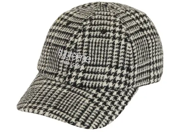 Supreme Harris Tweed 6-panel Cap - Black