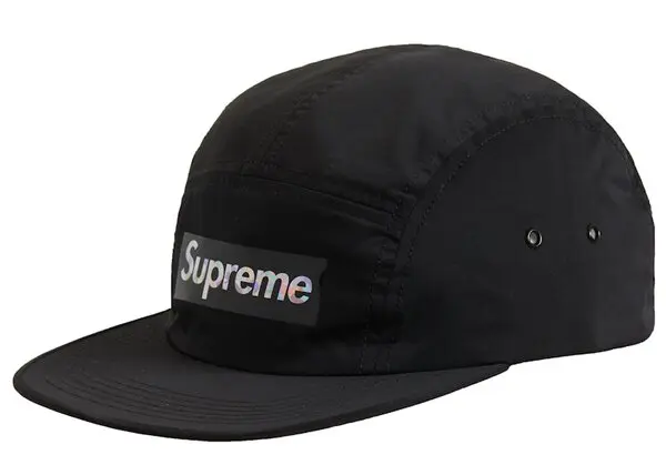 Supreme Holographic Logo Camp Cap - Black